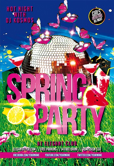 Club Flyer Spring Party - 10016705 | by ElegantFlyer