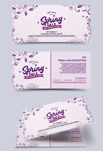 Spring Sale - Free Gift Certificate PSD Template - 10020841 | by ...
