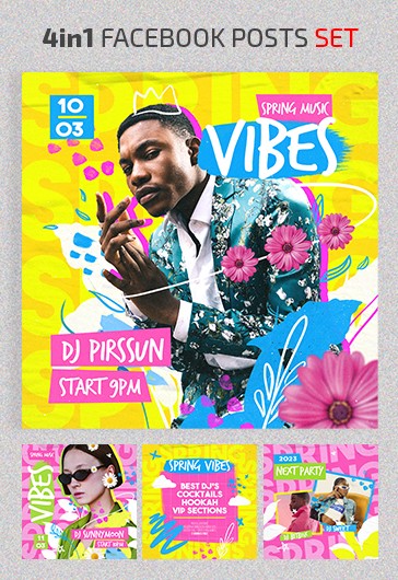 Fabulous Facebook Post and Cover PSD Templates for Free