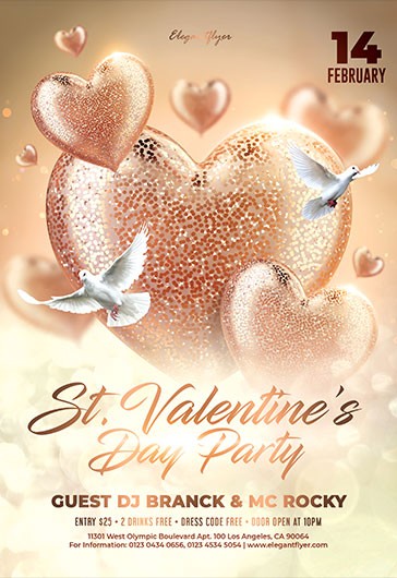 Flyers gratuitos del Día de San Valentín | elegantflyer.com