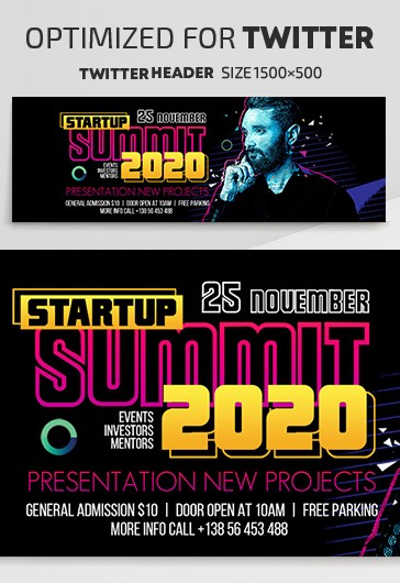 Black Simple Startup summit 2020 Premium Social Media Template PSD | by ...