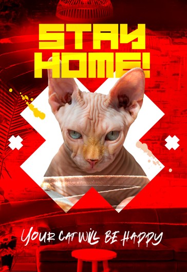 Red Creative Stay Home Premium Flyer Template PSD | by Elegantflyer