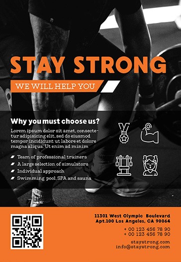 Stay Strong - Flyer PSD Template - 10021033 | by ElegantFlyer