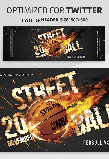 Black Simple Street Basketball Premium Social Media Template PSD | by ...