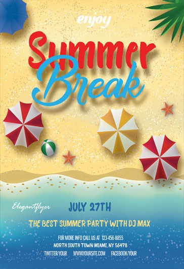 Yellow Creative Summer Break Premium Flyer Template PSD | by Elegantflyer Yellow Creative Summer Break Premium Flyer Template PSD | by Elegantflyer
