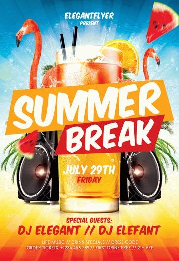 Summer Break - Flyer PSD Template - 10018133 | by ElegantFlyer Summer Break - Flyer PSD Template - 10018133 | by ElegantFlyer