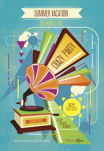 Summer Crazy - Flyer PSD Template - 10019403 | by ElegantFlyer