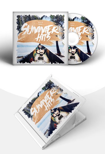 White Creative Summer Hits Free CD Album Cover Template PSD | by ...