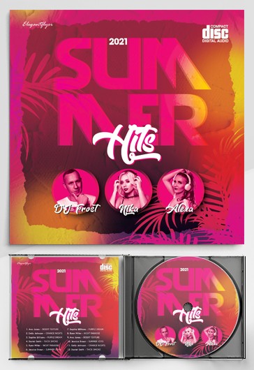 Summer Hits - Free CD Cover PSD Template - 10030506 | by ElegantFlyer