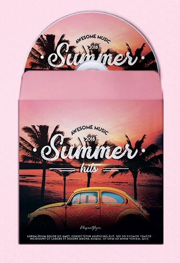 Pink Creative Summer Hits Free CD Album Cover Template PSD | by ...