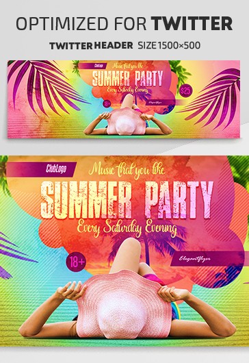 Pink Colorful Summer Party Premium Social Media Template PSD | by ...
