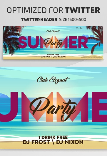 Birthday Invitation - Free Vector Twitter Header EPS Template ...