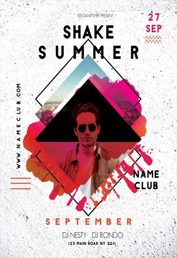 White Exclusive Summer Shake Premium Flyer Template PSD | by Elegantflyer