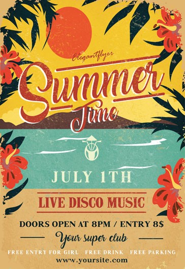 Summer Time- Flyer PSD Template - 10019390 | by ElegantFlyer