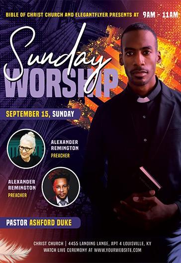 Free Church Flyers for Events & Services Templates (2025) | Elegantflyer