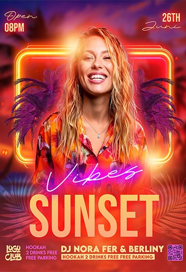 Orange Bright = Lumineux Vibes du coucher de soleil Free Modèle de ...