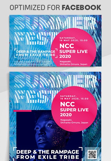 Super Live Fest - Free Facebook Cover Template in PSD + Post + Event ...