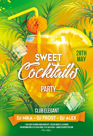 1000+ Free Cocktail Flyer Templates (PSD) - by Elegantflyer