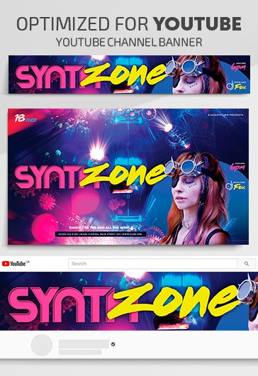 1000+ Templates originais de Banner para Canais do YouTube PSD gratuitos.