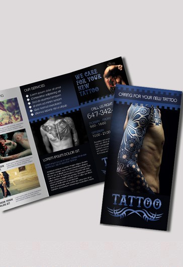 Brochure for Tattoo Salon Template - 10018426 | by ElegantFlyer