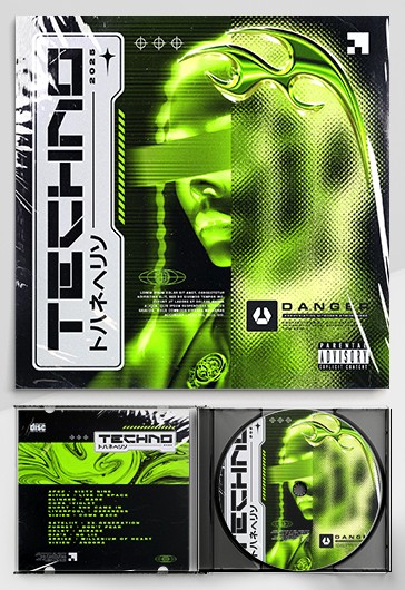 Blue Vintage e Retro DJ Mix Free Modelo de Capa de CD em PSD | by Elegantflyer