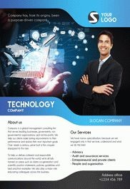 White Professional Technology Premium Flyer Template PSD | by Elegantflyer