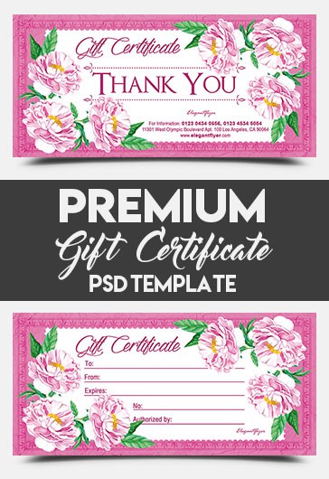 Thank You - Premium Gift Certificate PSD Template - 10020611 | by ...