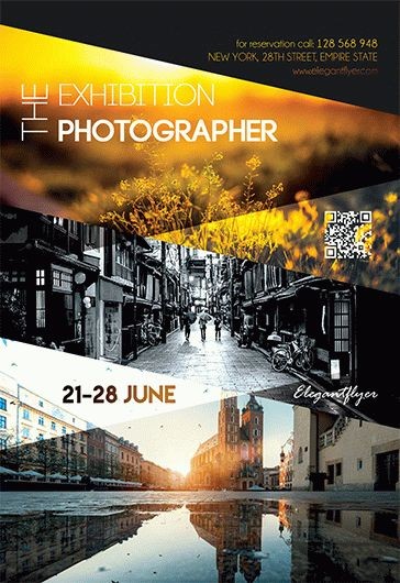 Black Simple Simple Photography Free Flyer Template PSD | by Elegantflyer