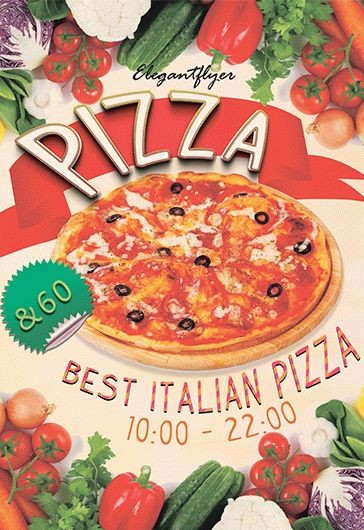 Flyers de Pizza Gratuits | elegantflyer.com