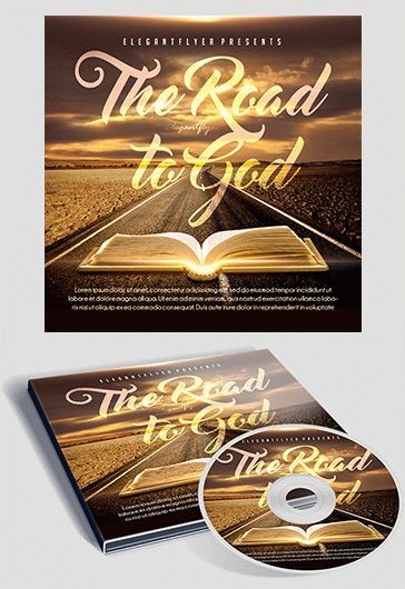 Gold Creative The road to God Free CD Album Cover Template PSD | by ...