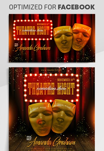 Theatre - Free Facebook Cover Template in PSD + Post + Event cover ...