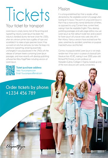 White Simple Tickets Free Flyer Template PSD | by Elegantflyer