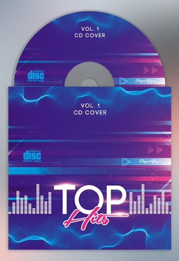 Top Hits – Free PSD CD Cover Template - 10021907 | by ElegantFlyer