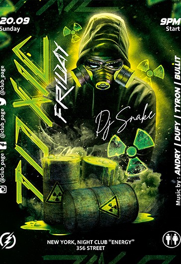 Toxic Party - Premium PSD Flyer Template - 10032729 | by ElegantFlyer