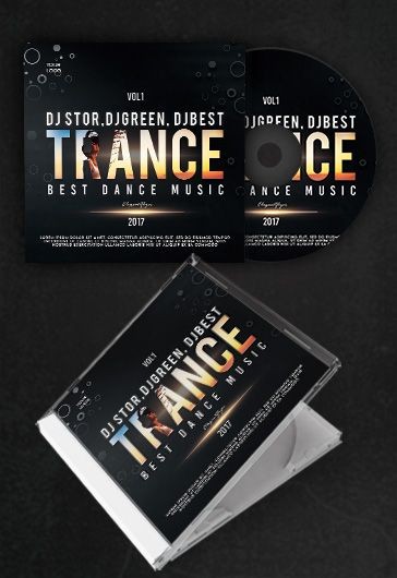 Black Creative Trance Free CD Album Cover Template PSD | by Elegantflyer