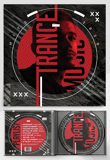 Trance Music - Free PSD CD Cover Template - 10026187 | by ElegantFlyer