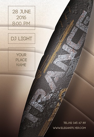 White Exclusive Trance Premium Flyer Template PSD | by Elegantflyer