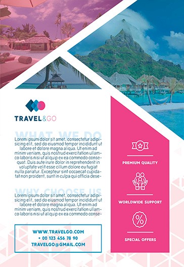 Volantini di viaggio gratuiti | elegantflyer.com