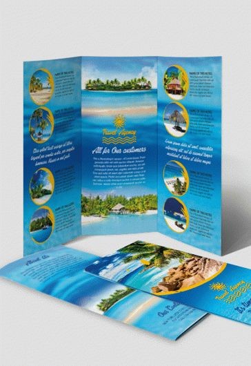 Plantillas gratuitas de folletos trípticos en PSD - por ElegantFlyer.