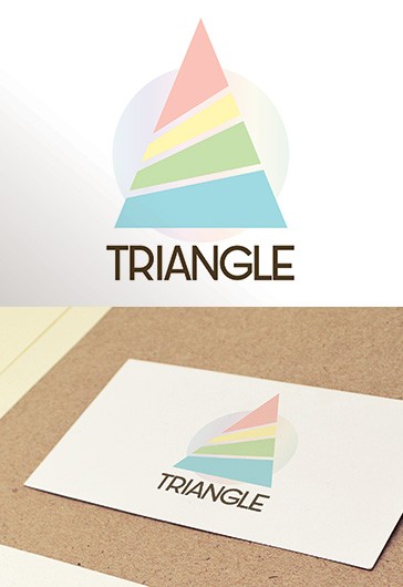 Multicolor Minimalist Triangle Free Logo Template PSD | by Elegantflyer
