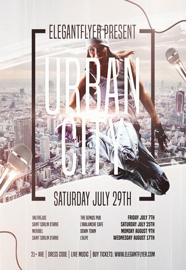 White Simple Urban City Premium Flyer Template PSD | by Elegantflyer