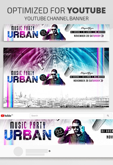 1000+ Templates originais de Banner para Canais do YouTube PSD gratuitos.
