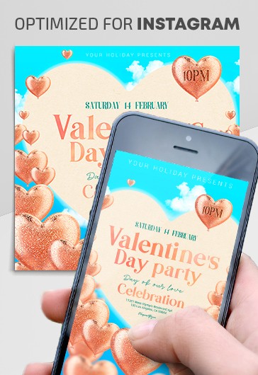 Valentine's Day - Free Instagram Stories Template in PSD + Post ...