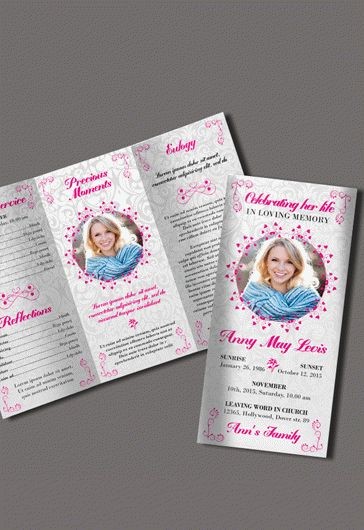 Modèles de programme funéraire gratuits en PSD - par ElegantFlyer