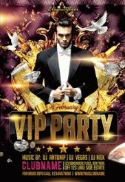 Pink Luxury VIP Party 2 Premium Flyer Template PSD | by Elegantflyer