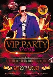 Red Artistic VIP Party Free Flyer Template PSD | by Elegantflyer