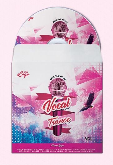 Pink Creative Vocal Trance Premium CD Album Cover Template PSD | by ...