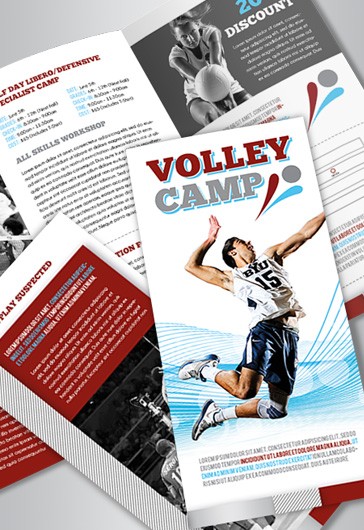 White Simple Camp de volleyball Premium Modèle de brochure PSD gratuit White Simple Camp de volleyball Premium Modèle de brochure PSD gratuit