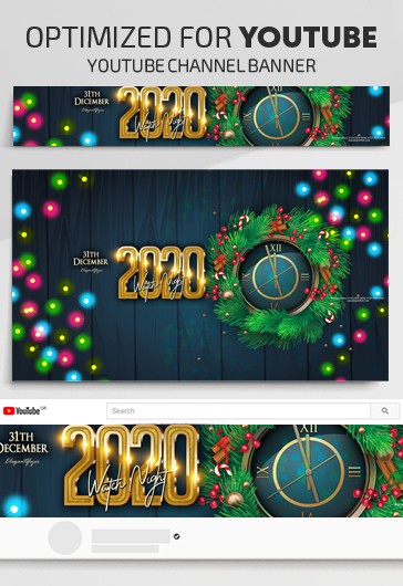 Blue Creative Watch Night Youtube Premium Social Media Template PSD ...