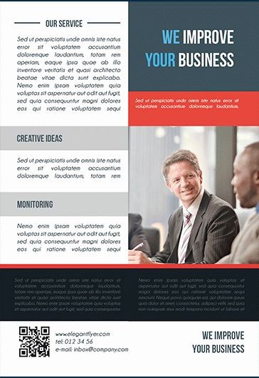 White Professional We Improve Free Flyer Template PSD | by Elegantflyer